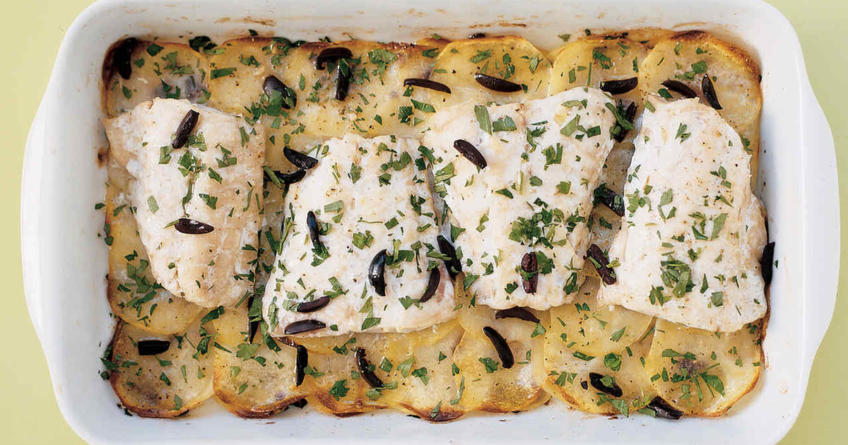 Roasted Tilefish Over Potatoes